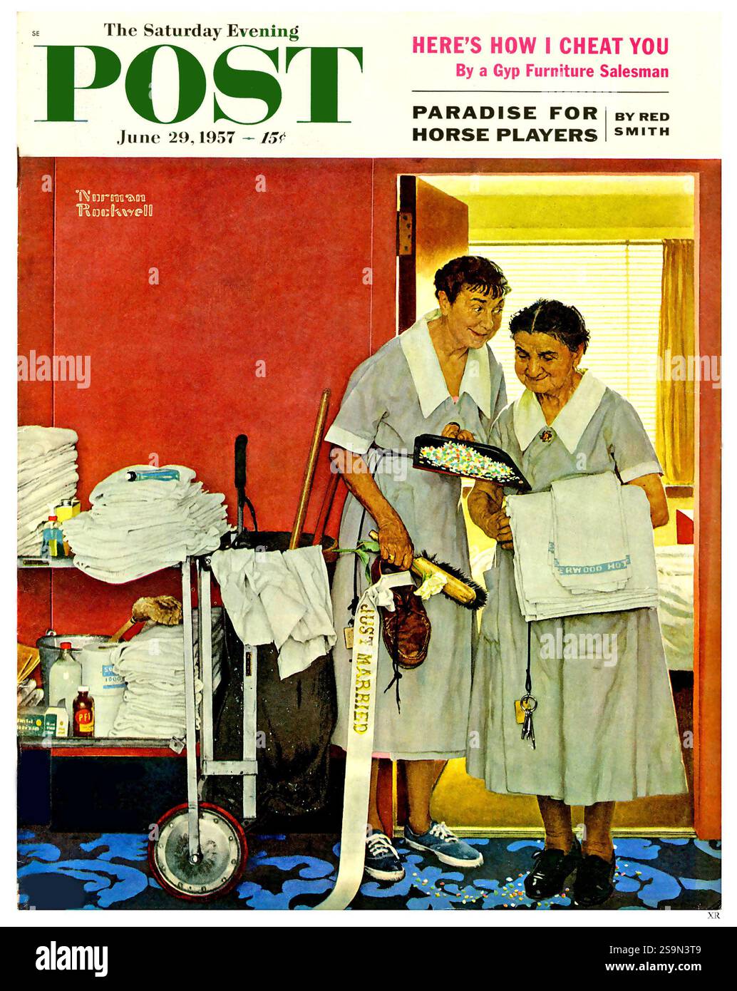 1957 June 29, Saturday Evening Post Cover featuring Norman Rockwell's ...