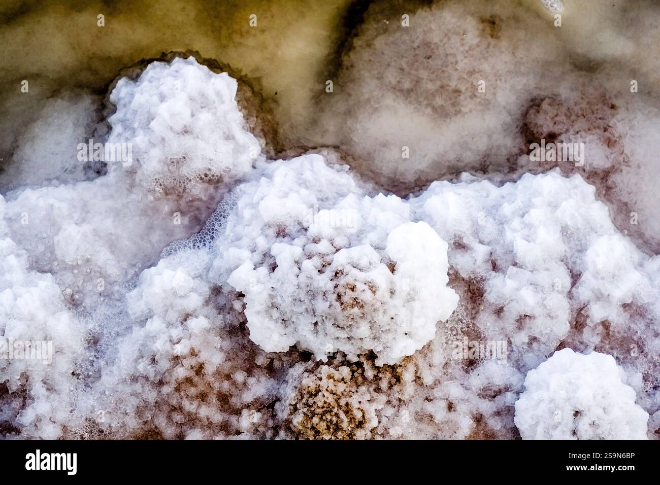 Close-up of the salt structures in the Conti Vecchi salt pans Stock ...
