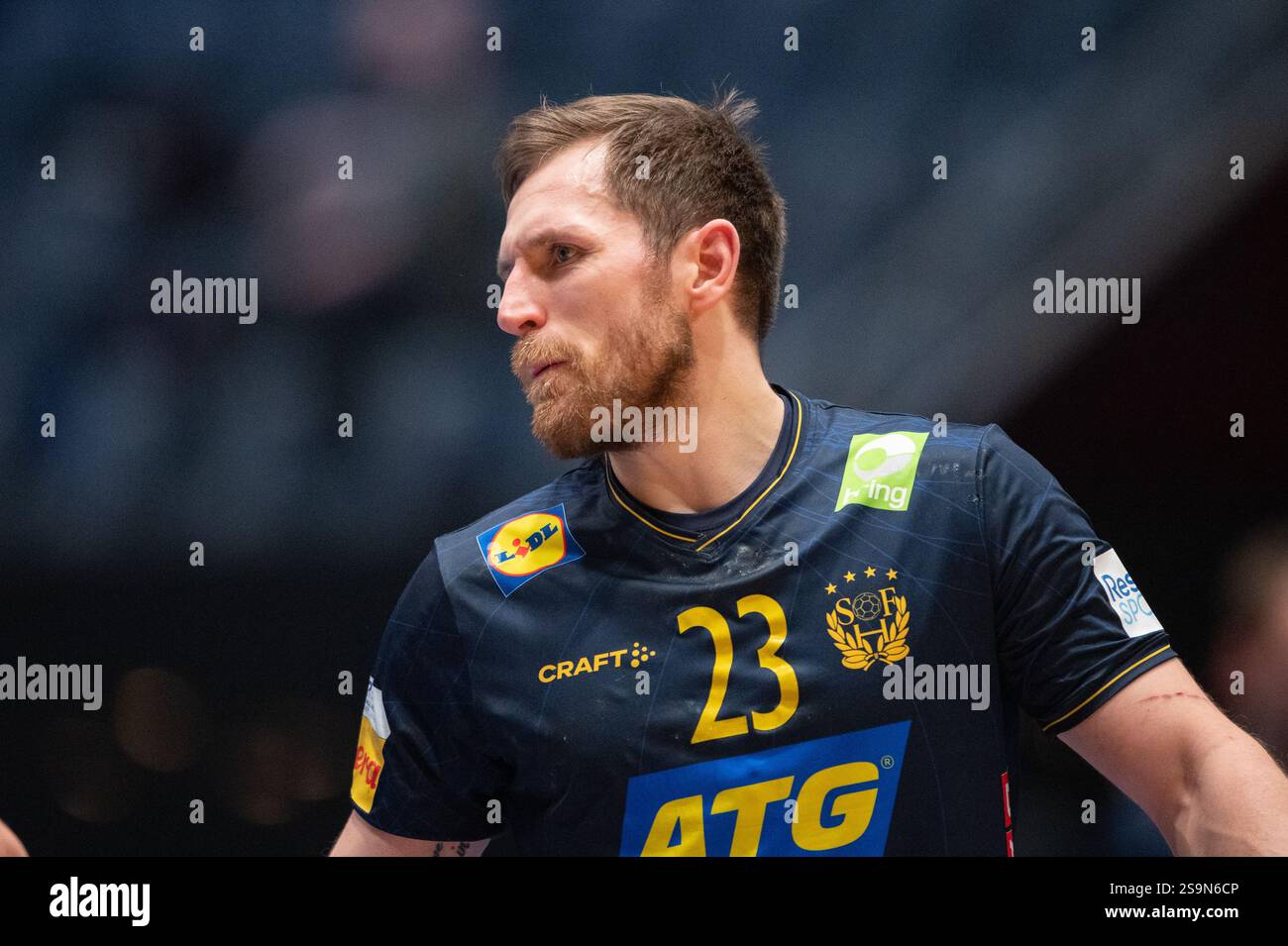 Oslo, Norway. 19th, January 2025. Albin Lagergren (23) of Sweden seen ...