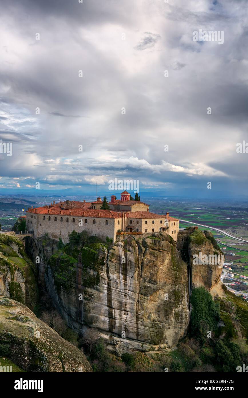 Meteora ancient Saint Stephen holy monastery Unesco site Stock Photo ...