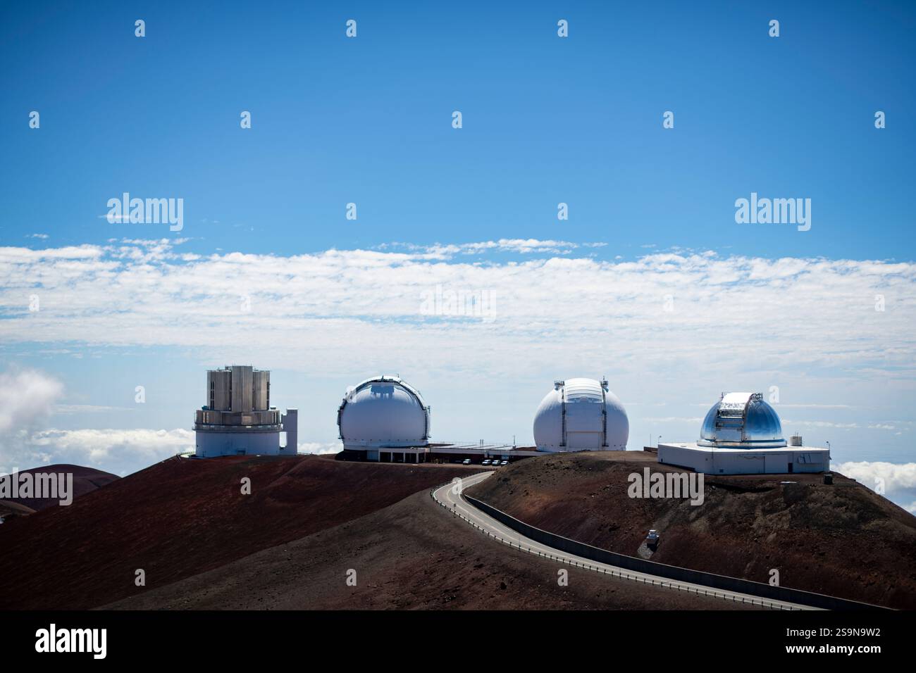 Subaru Observatory telescope cluster at Mauna Kea Hawaii Stock Photo ...