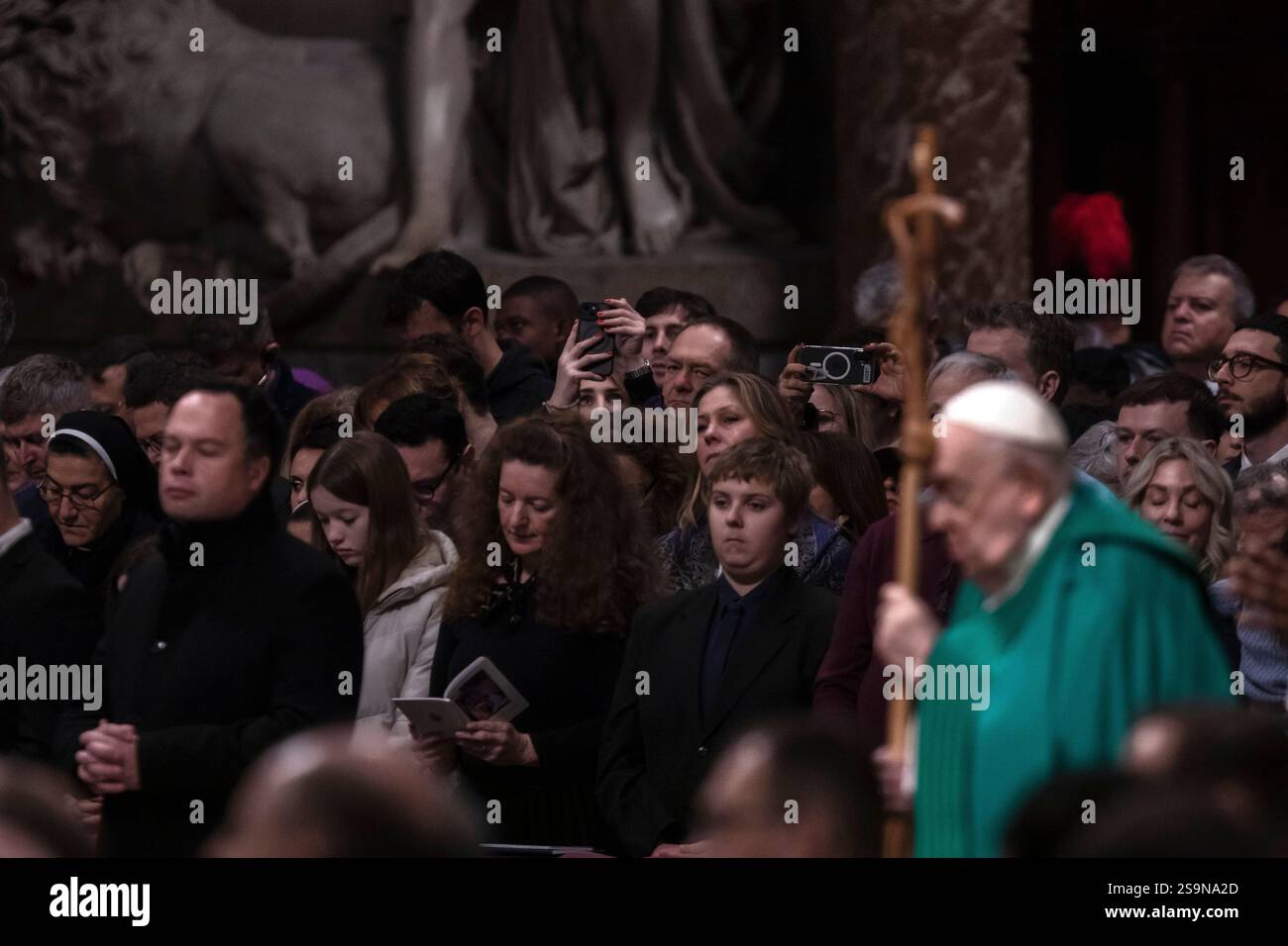 Vatican City, Vatican, 25 January 2025. Pope Francis presides over a ...