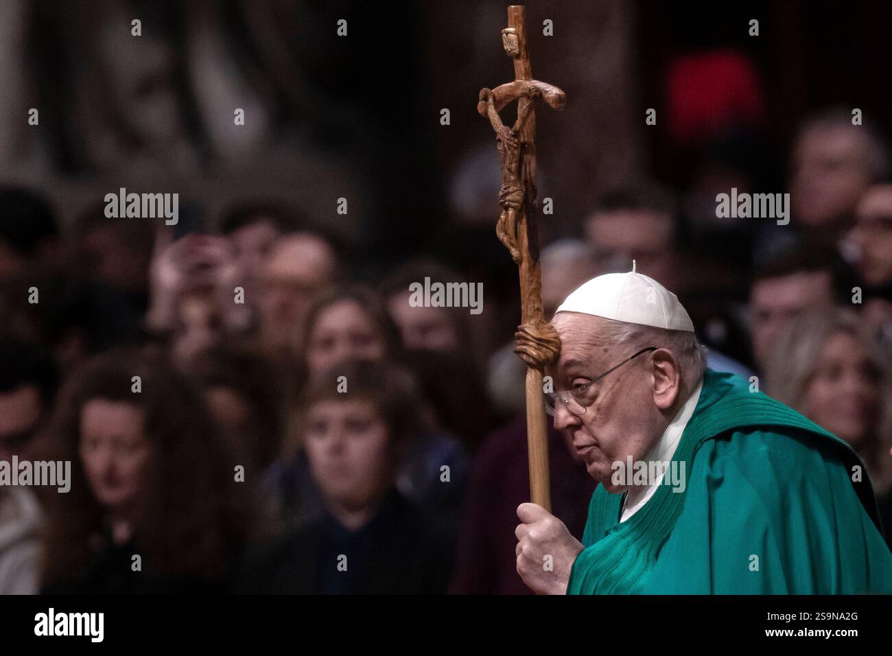 Vatican City, Vatican, 25 January 2025. Pope Francis presides over a ...