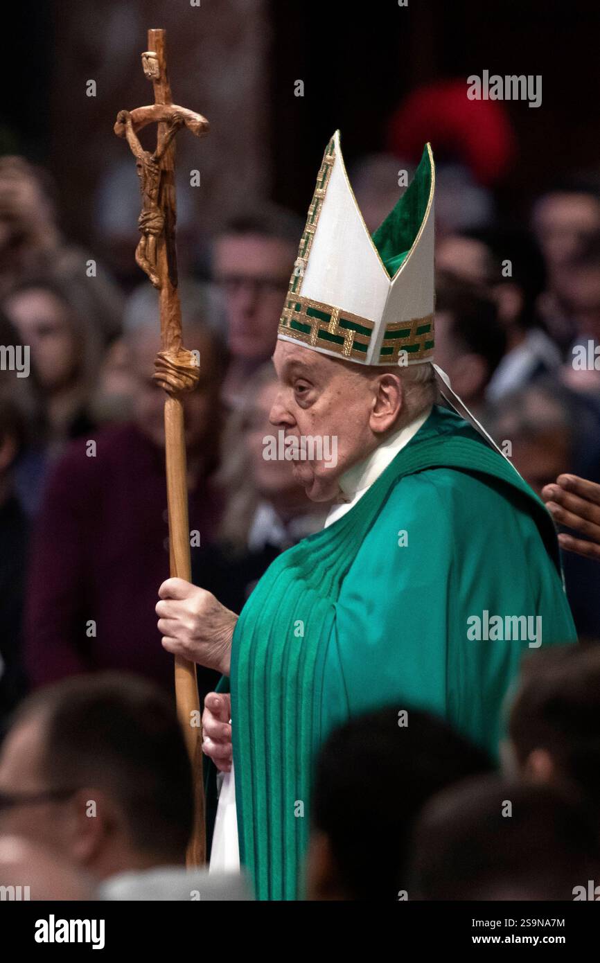 Vatican City, Vatican, 25 January 2025. Pope Francis presides over a ...