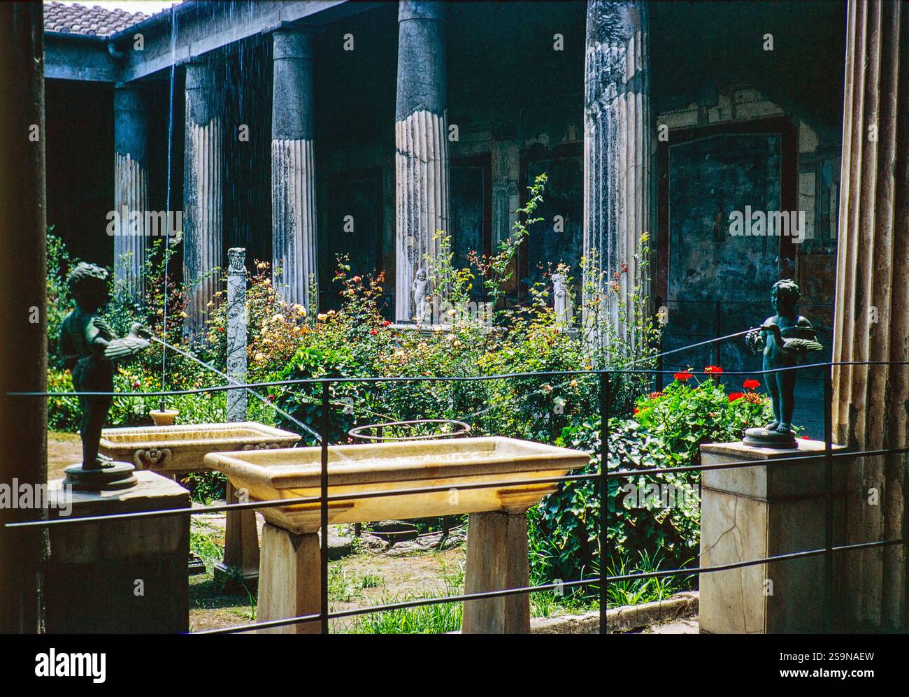 Roman ruins Archaeological Park of Pompeii, Naples, Italy, Europe 1967 ...