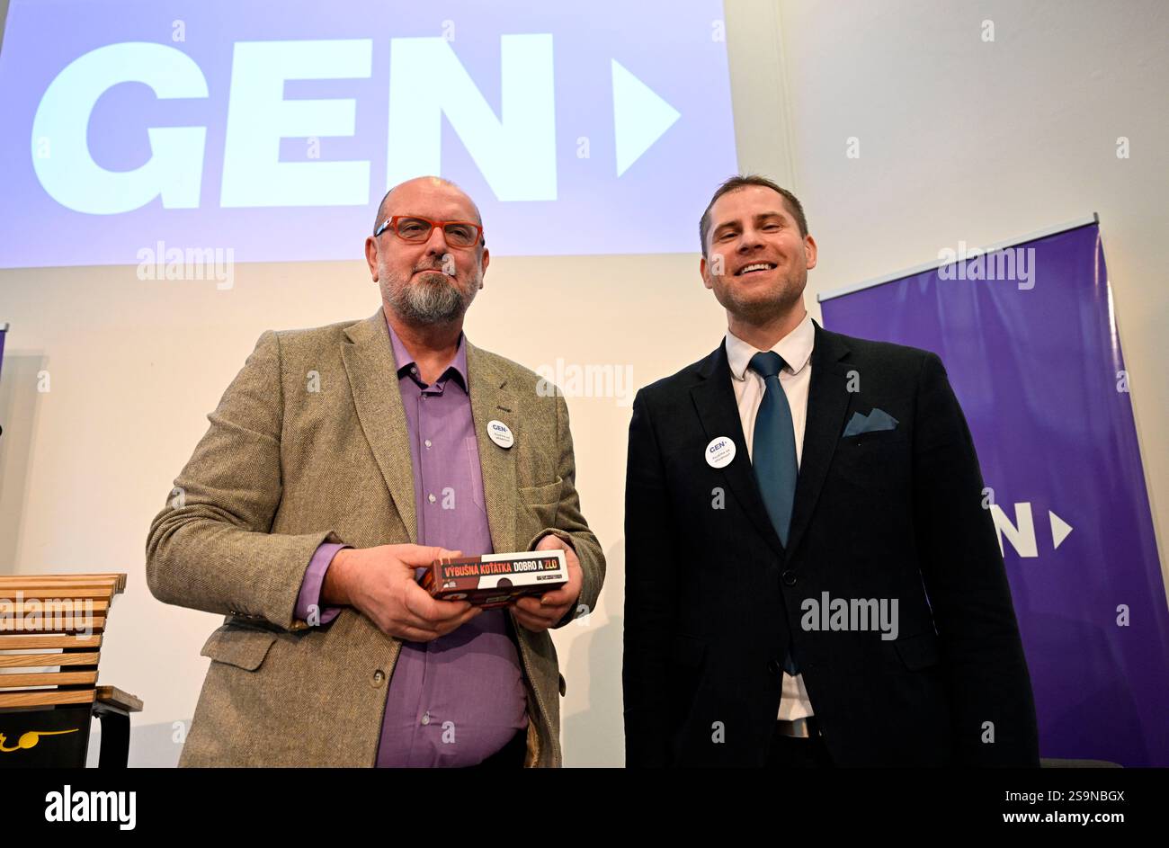 Prague, Czech Republic. 27th Jan, 2025. Party chairman Vojtech Ryvola ...