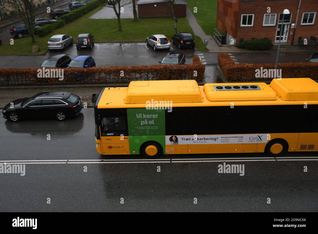 Copenhagen/ DenmarK/27 JANUARY 2025/ this public bus runs on green ...