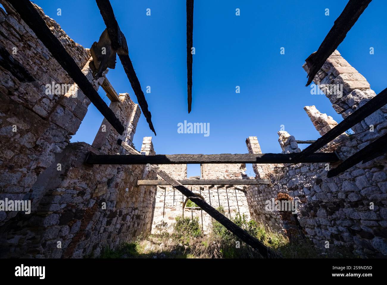 Ruins of the old fish factory Tonnara de La Punta on the Isola di San ...