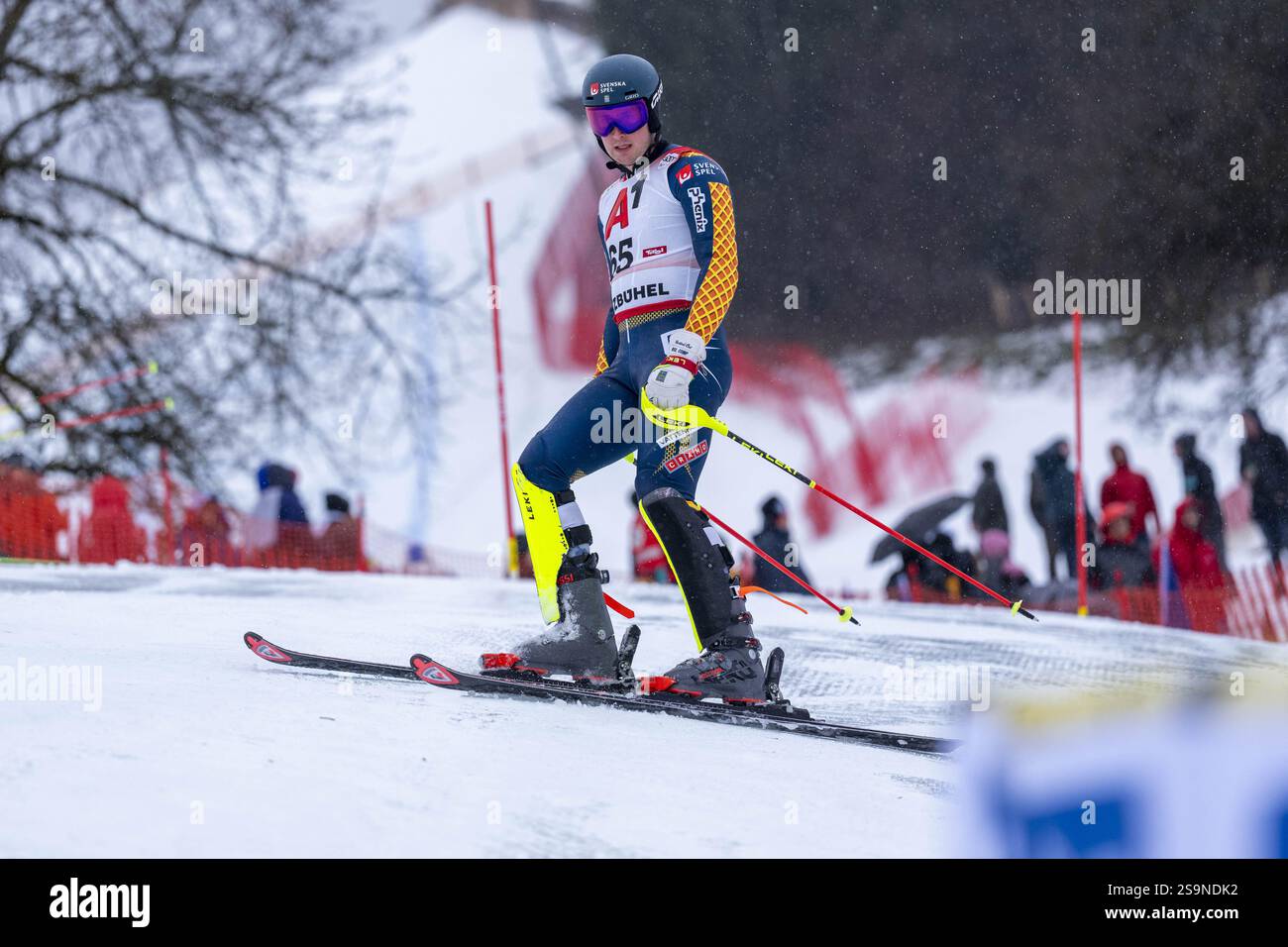 KITZBUEHEL, AUSTRIA - JANUARY 26: William Hansson of Sweden during the ...