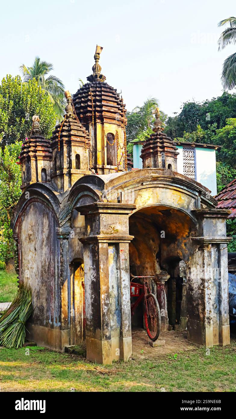 View of the thirteen shikharas (pinnacles) of the Ras Mandir at ...