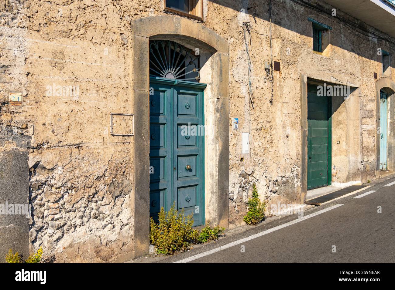 Typical architecture in the commune of Castiglione on the Amalfi Coast ...