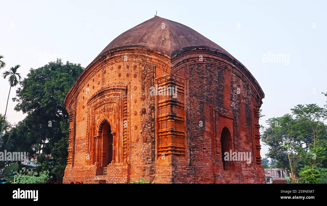 View of the ruins of Purani Rajbari, a 16th-century monument located in ...