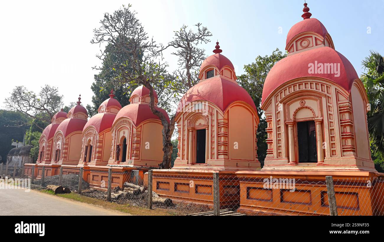 View of the group of 10th-century Nibia Kheda Brick Temples dedicated ...