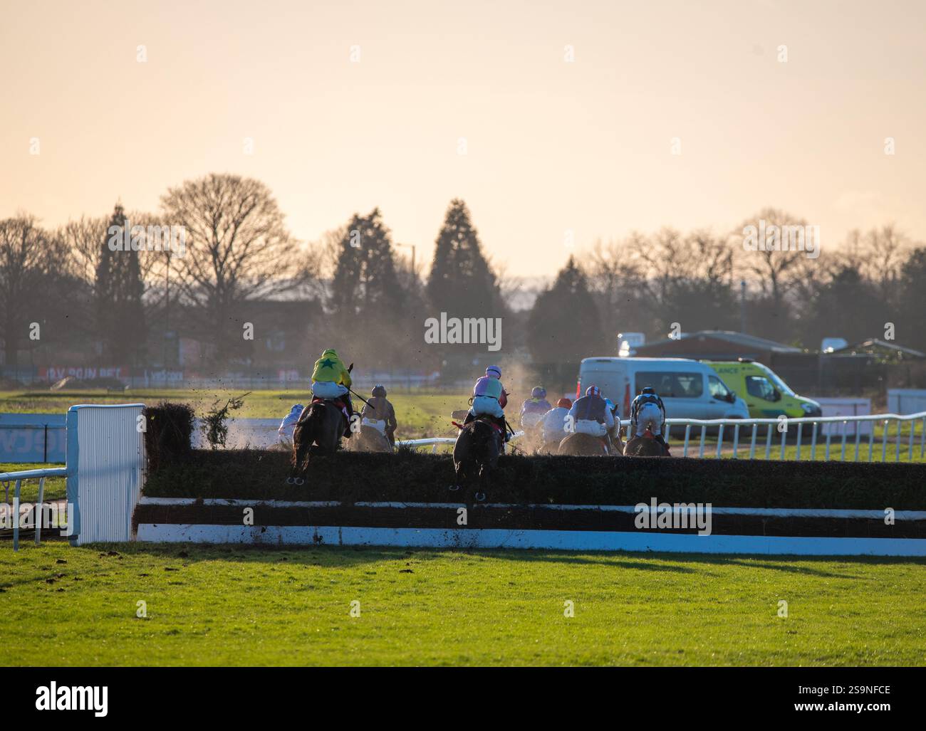 Horse racing at Doncaster Race course, South Yorkshire, UK Stock Photo ...