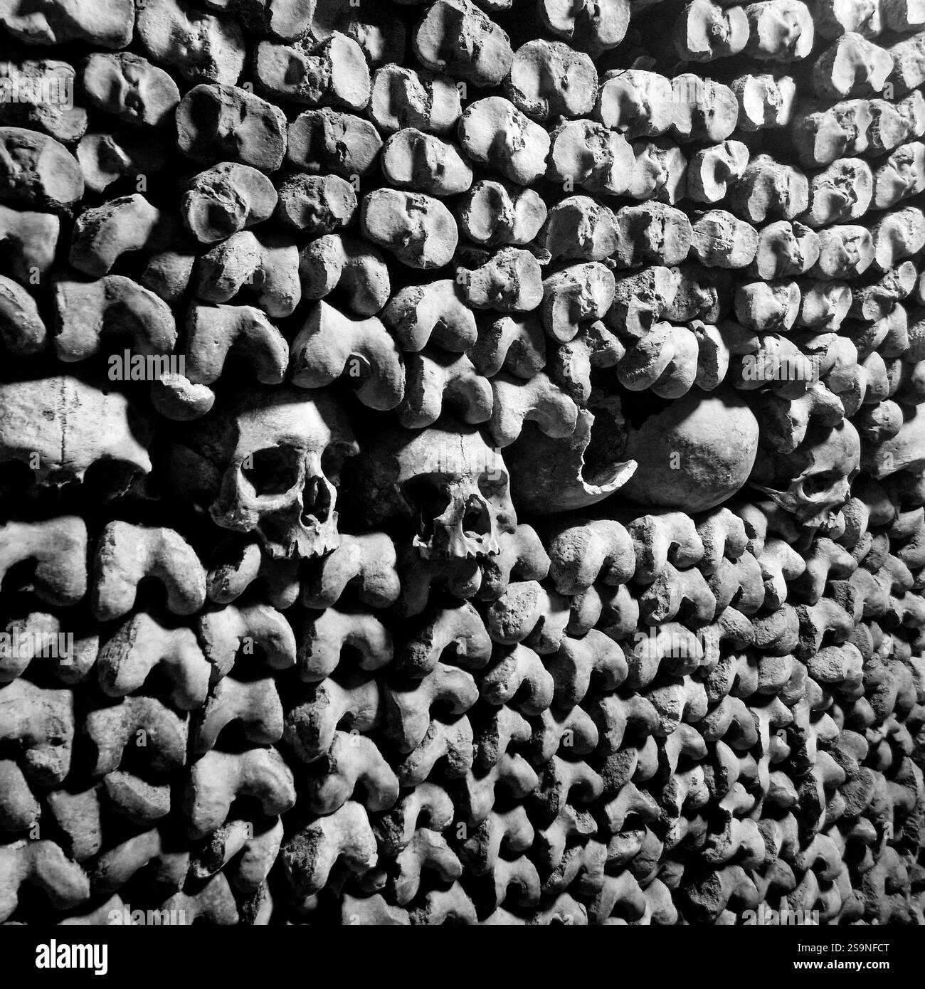 The Catacombs - Les Catacombes, skullheads, Paris, France Stock Photo ...
