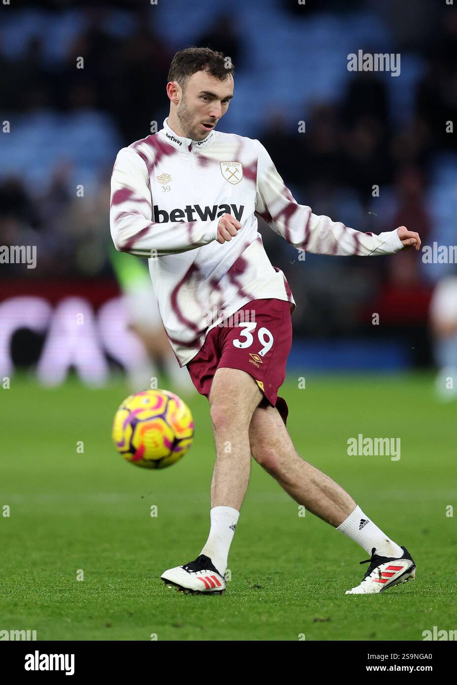 Birmingham, UK. 26th Jan, 2025. West Ham's Andy Irving during the ...