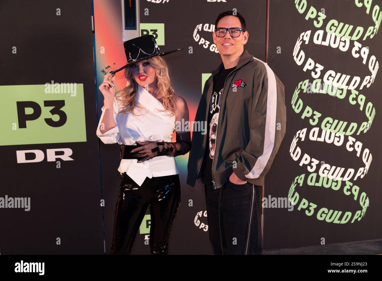 Copenhagen, Denmark. 18th Oct, 2024. Lina Rafn (L) and Paw Lagermann (R ...