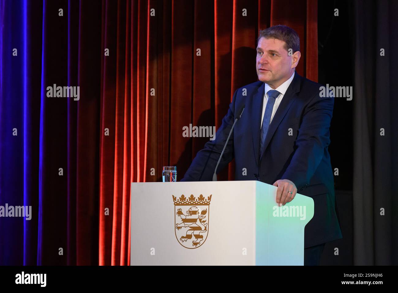 Bad Arolsen, Germany. 27th Jan, 2025. Markus Röder, President of the ...