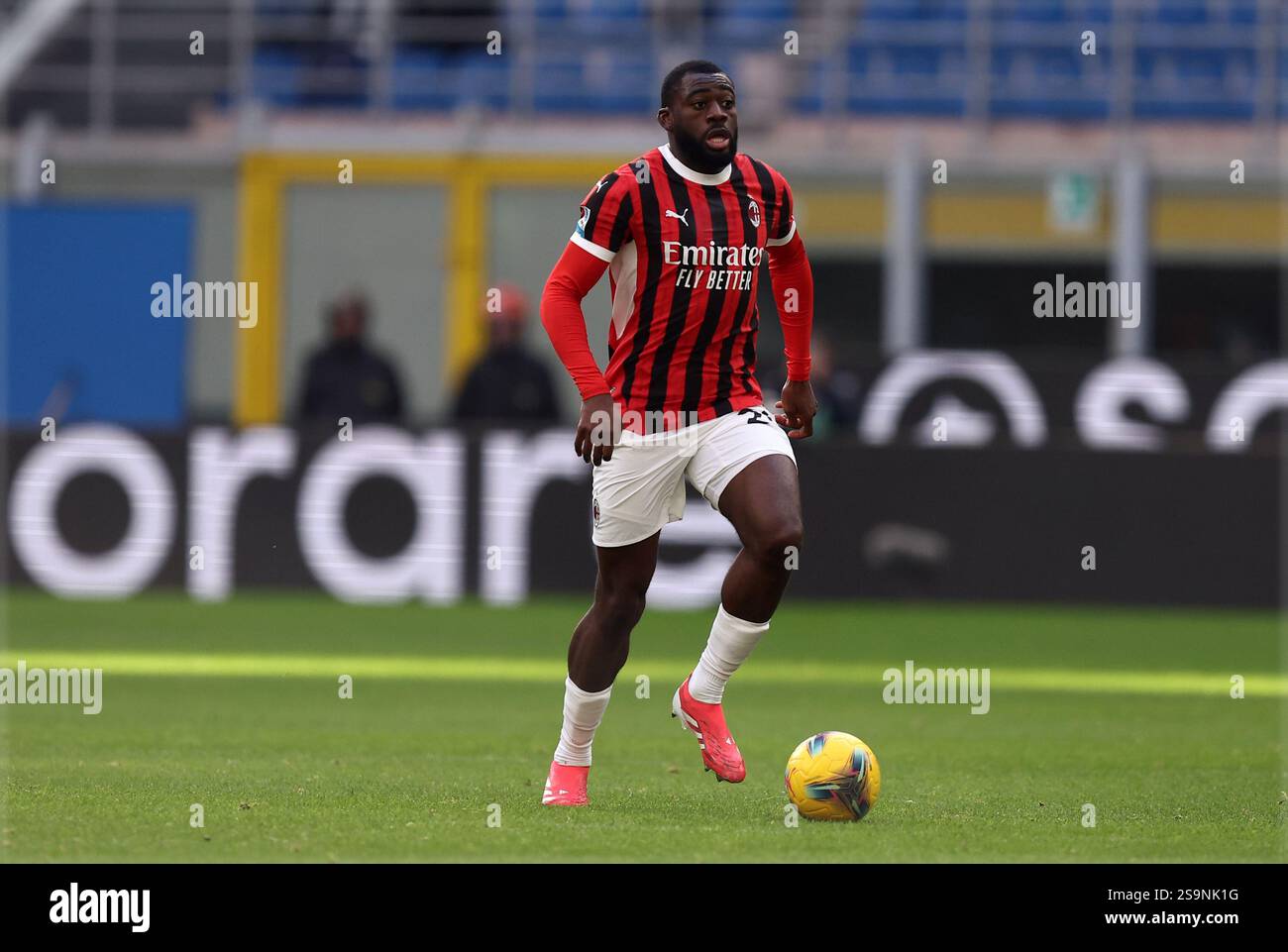 Milano, Italy. 26th Jan, 2025. Youssouf Fofana of Ac Milan in action ...