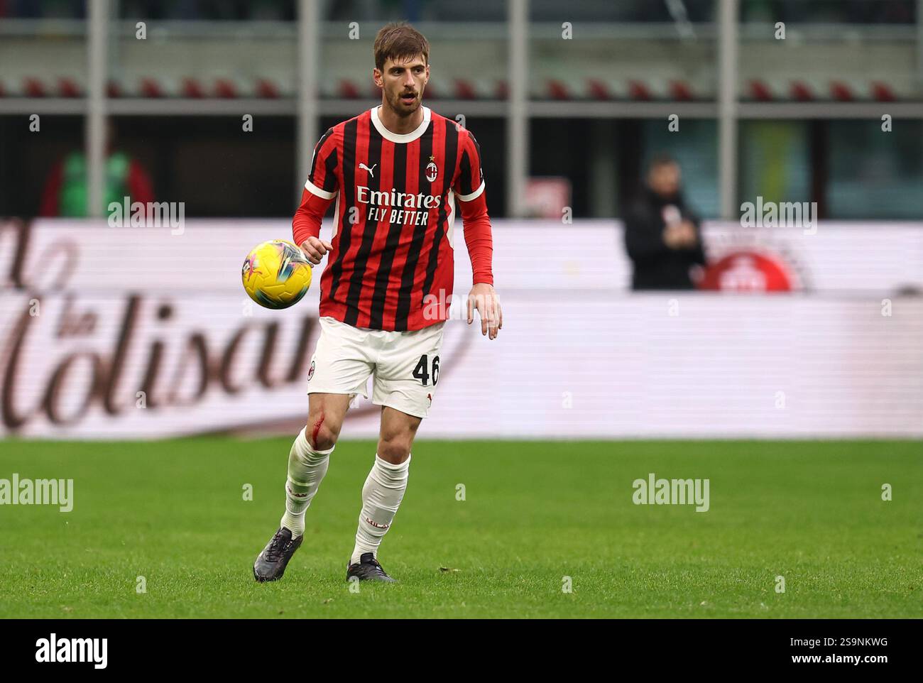 Milano, Italy. 26th Jan, 2025. Matteo Gabbia of Ac Milan in action during the Serie A match ...