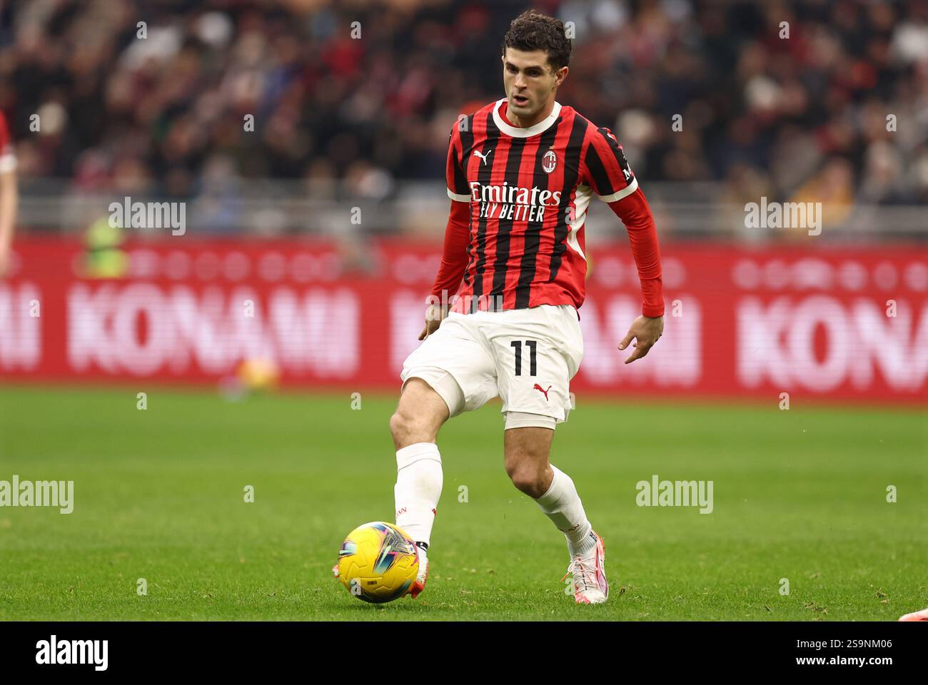 Milano, Italy. 26th Jan, 2025. Christian Pulisic of Ac Milan in action ...