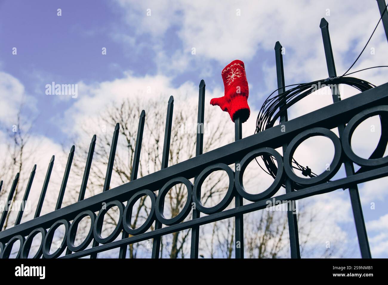 Christmas mitten on black hi-res stock photography and images - Alamy