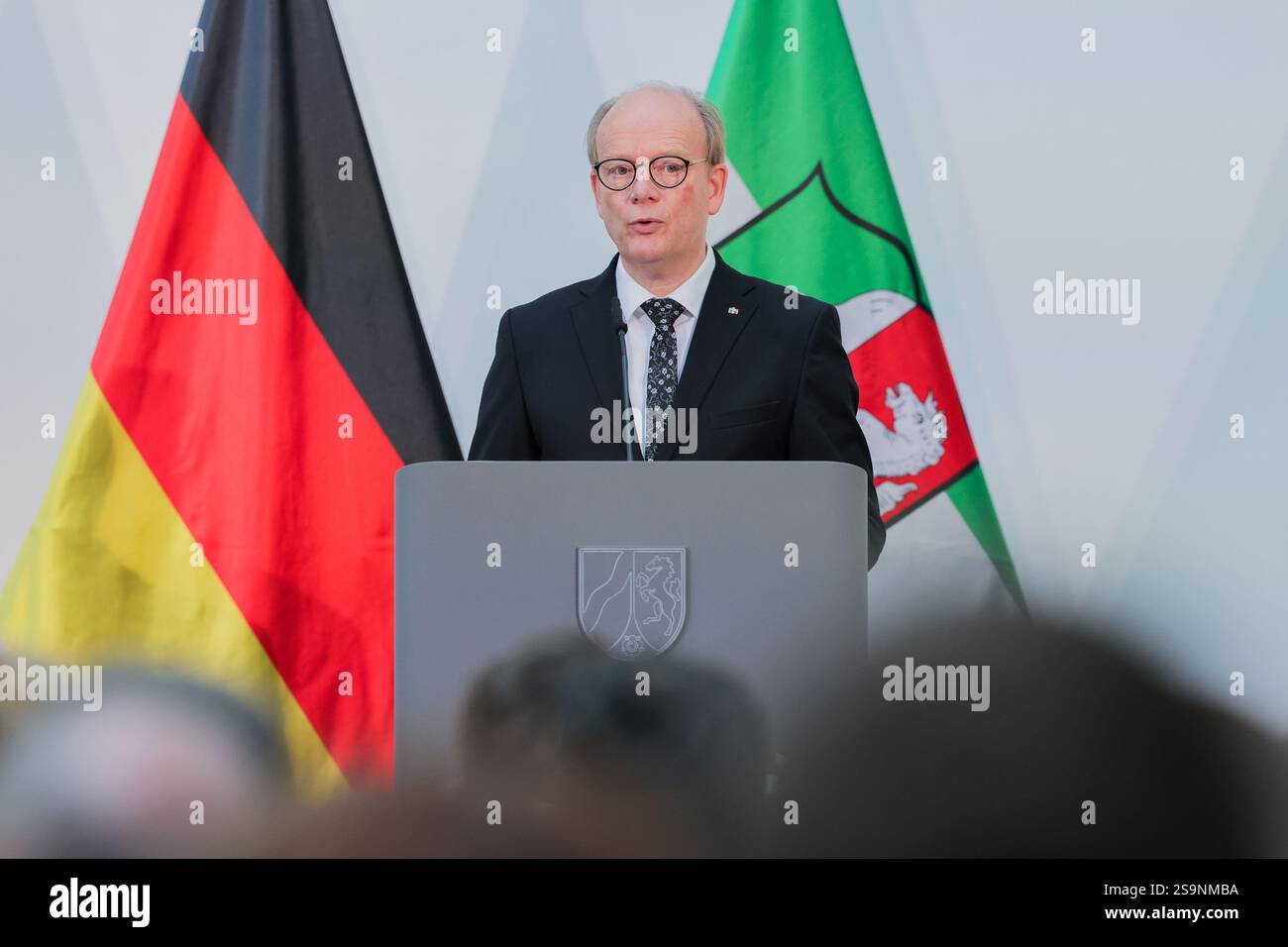 Duesseldorf, Germany. 27th Jan, 2025. State Parliament President André ...