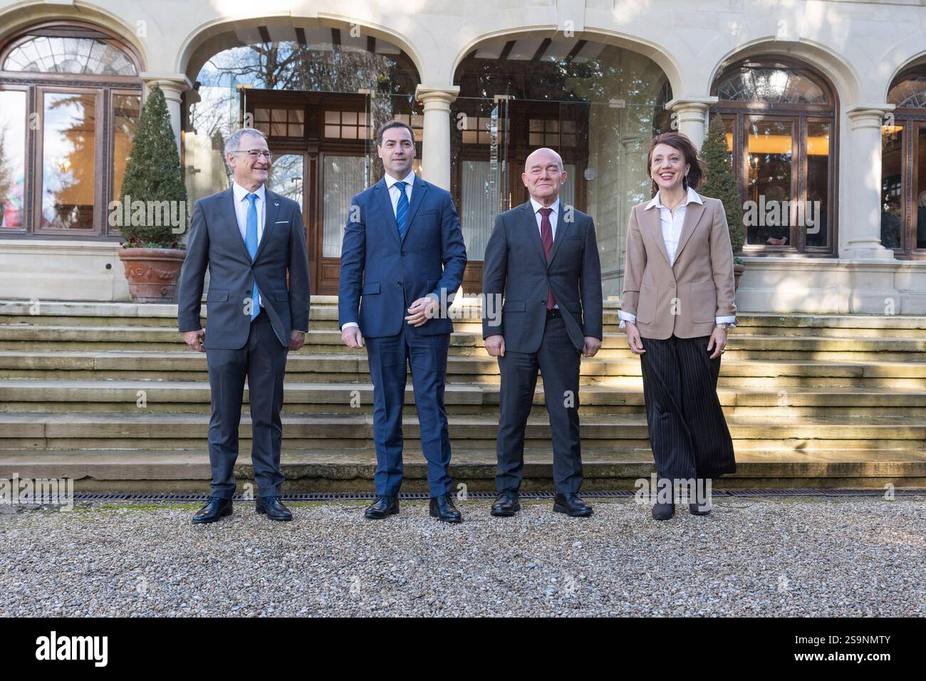 (L-R) The new rector of the University of the Basque Country ...