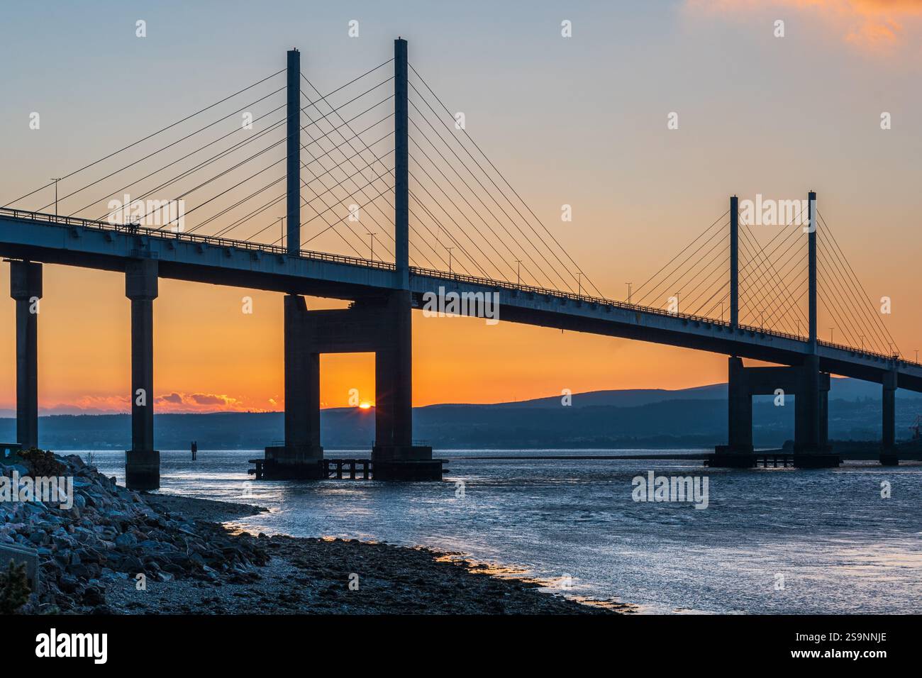 Sunrise at Kessock Bridge, Inverness, Scotland, UK Stock Photo - Alamy
