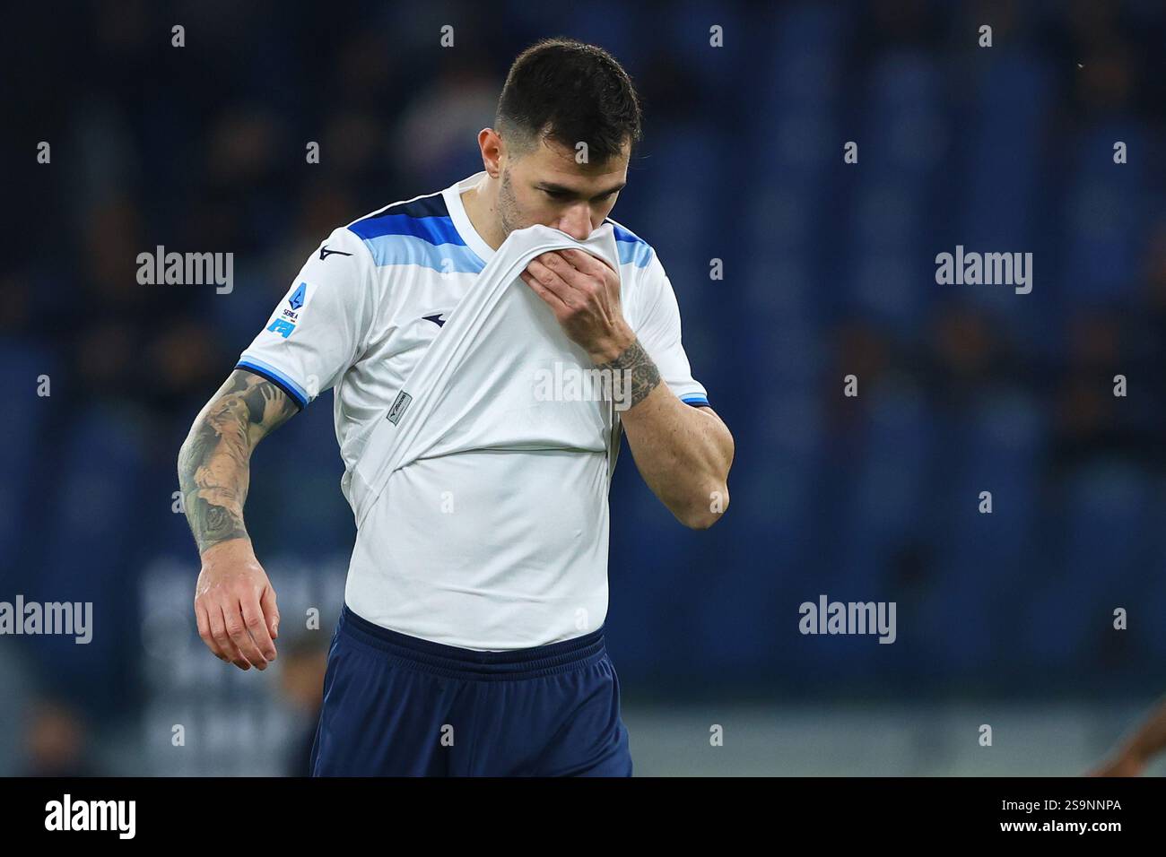 Rome, Italy. 26th Jan, 2025. Alessio Romagnoli of Lazio reacts during ...