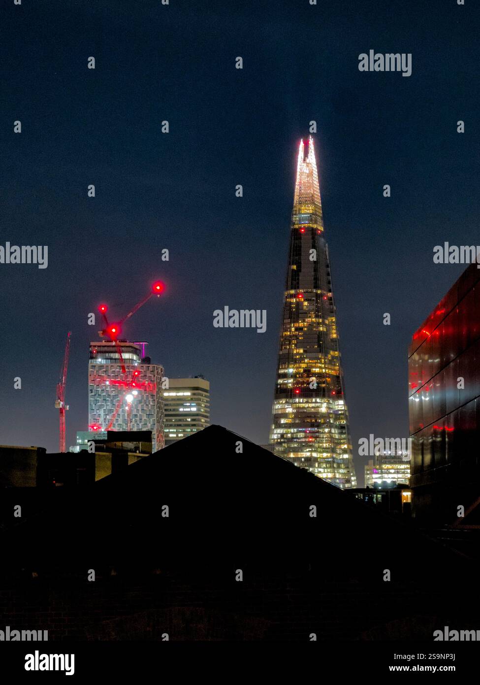 The 309.6m high tower of The Shard in London, UK. Designed by the ...
