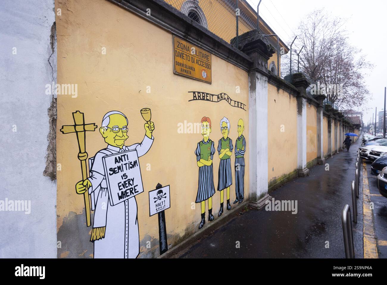 Milano, Italia. 27th Jan, 2025. Murales di Alexsandro Palombo con ...