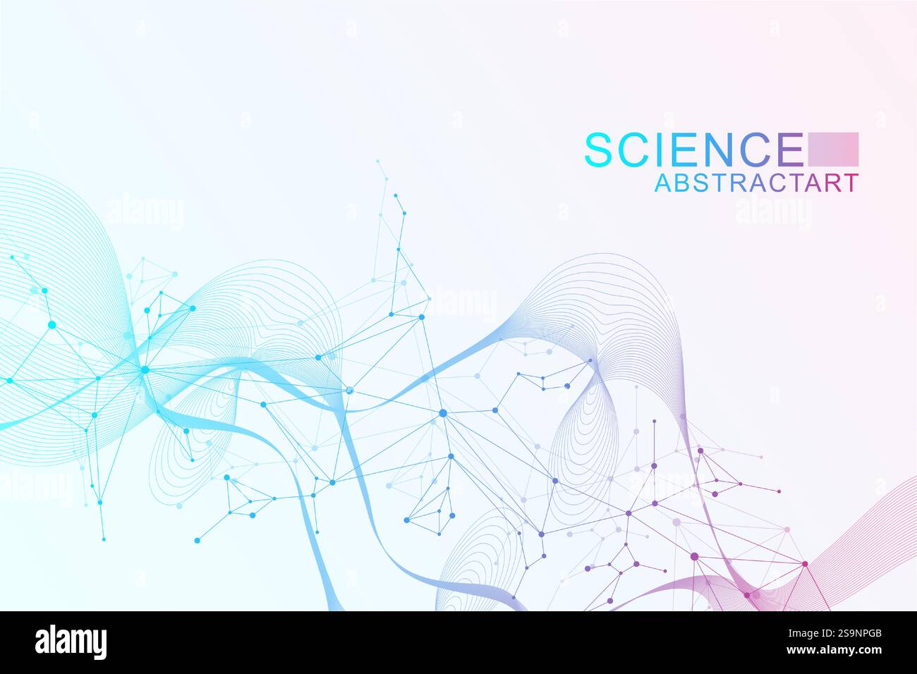 Digital abstract connection dots and lines. Network connection structure. Technology polygonal ...