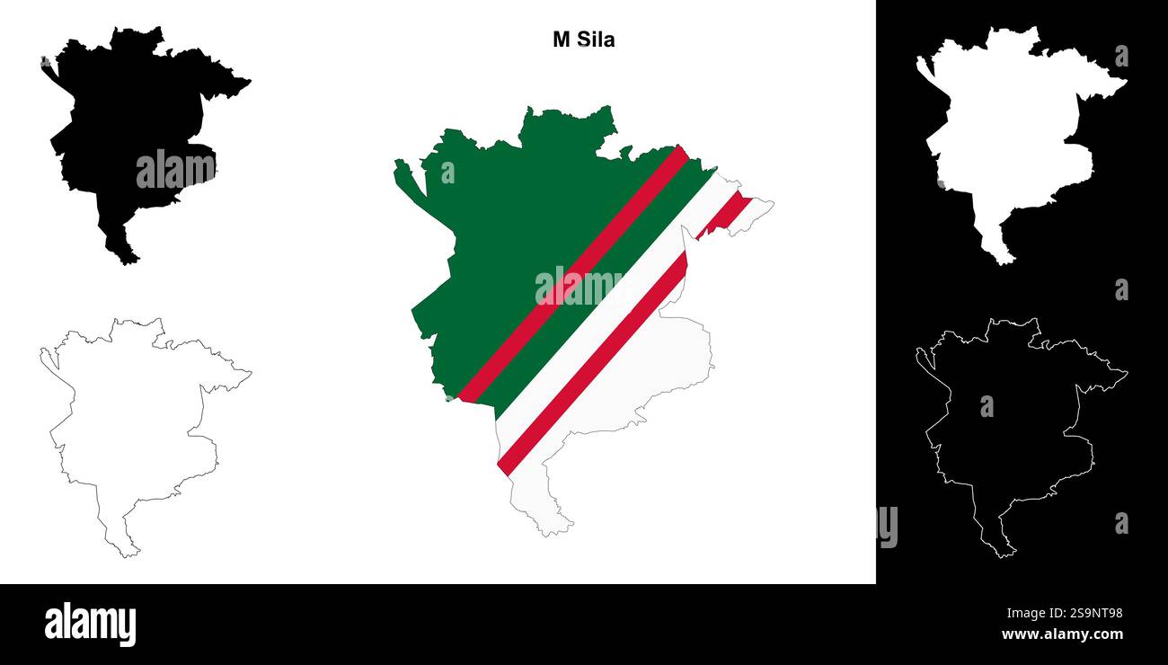 M sila vector map hi-res stock photography and images - Alamy