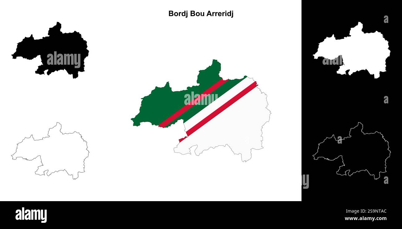 Outline map of bordj bou arreridj Stock Vector Images - Alamy