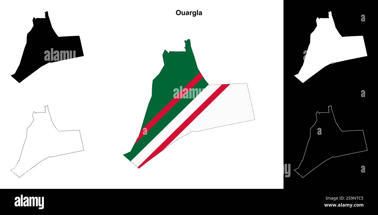 Ouargla outline map Stock Vector Images - Alamy
