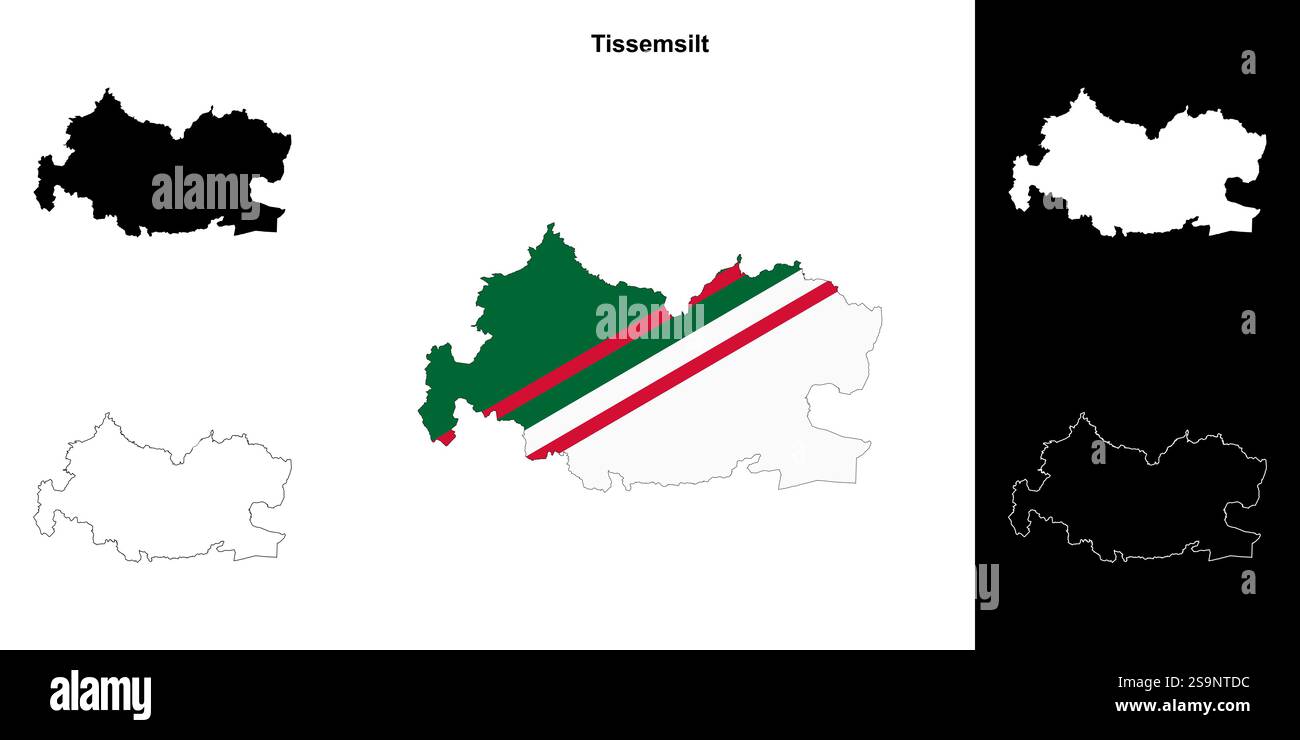 Tissemsilt province outline map set Stock Vector Image & Art - Alamy