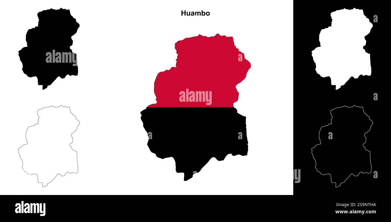 Huambo angola provinces map outline hi-res stock photography and images ...