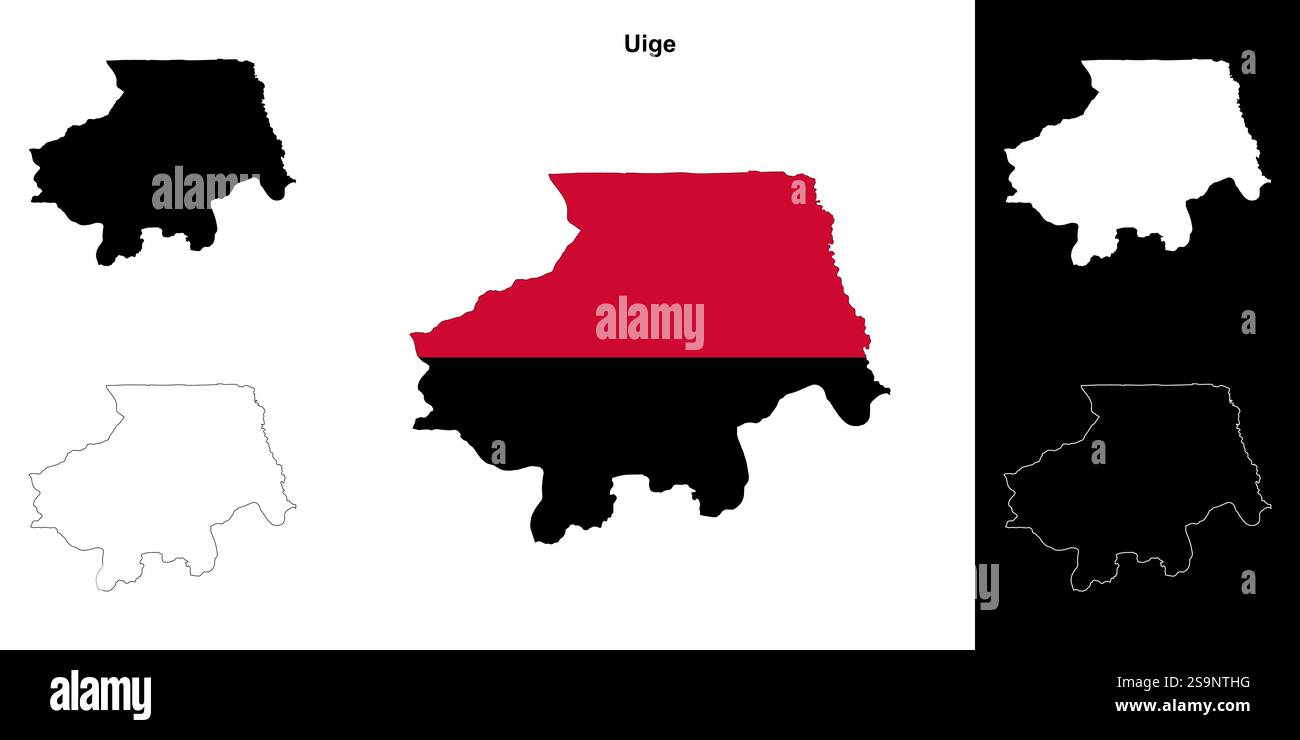 Uige province outline map set Stock Vector Image & Art - Alamy