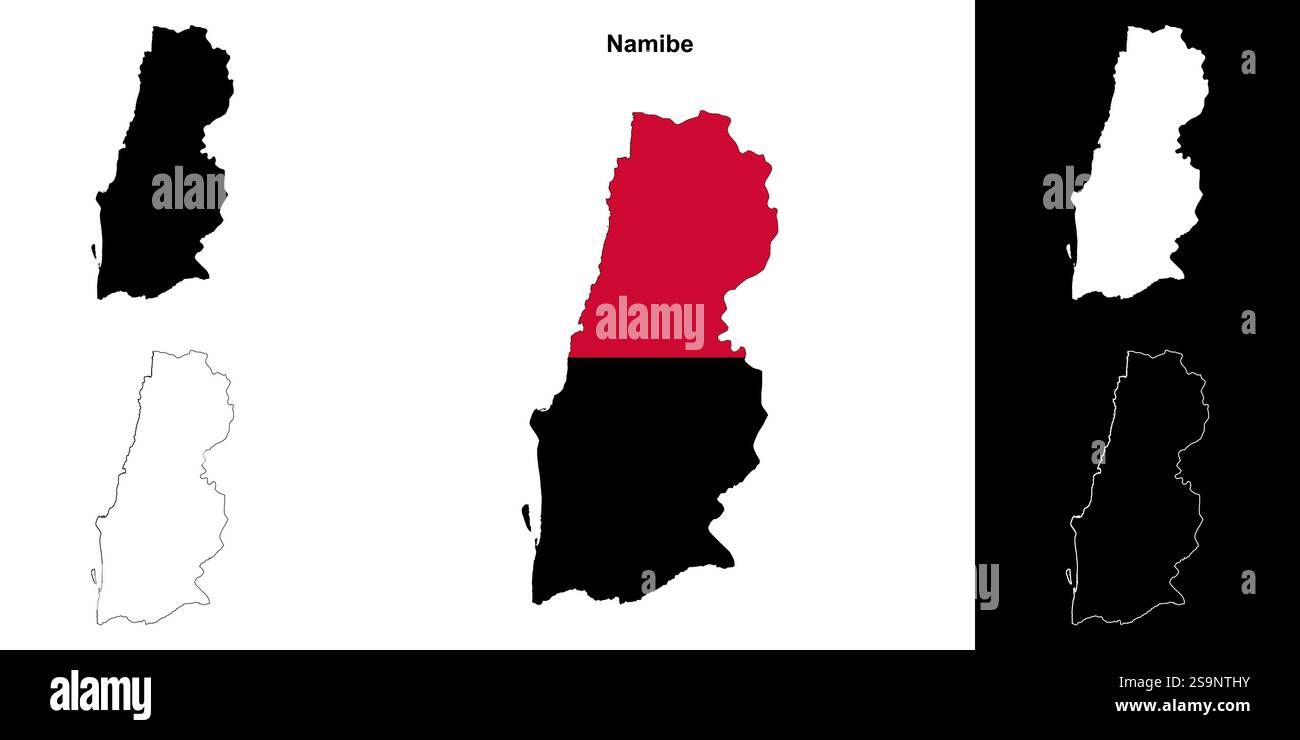 Namibe province outline map set Stock Vector Image & Art - Alamy