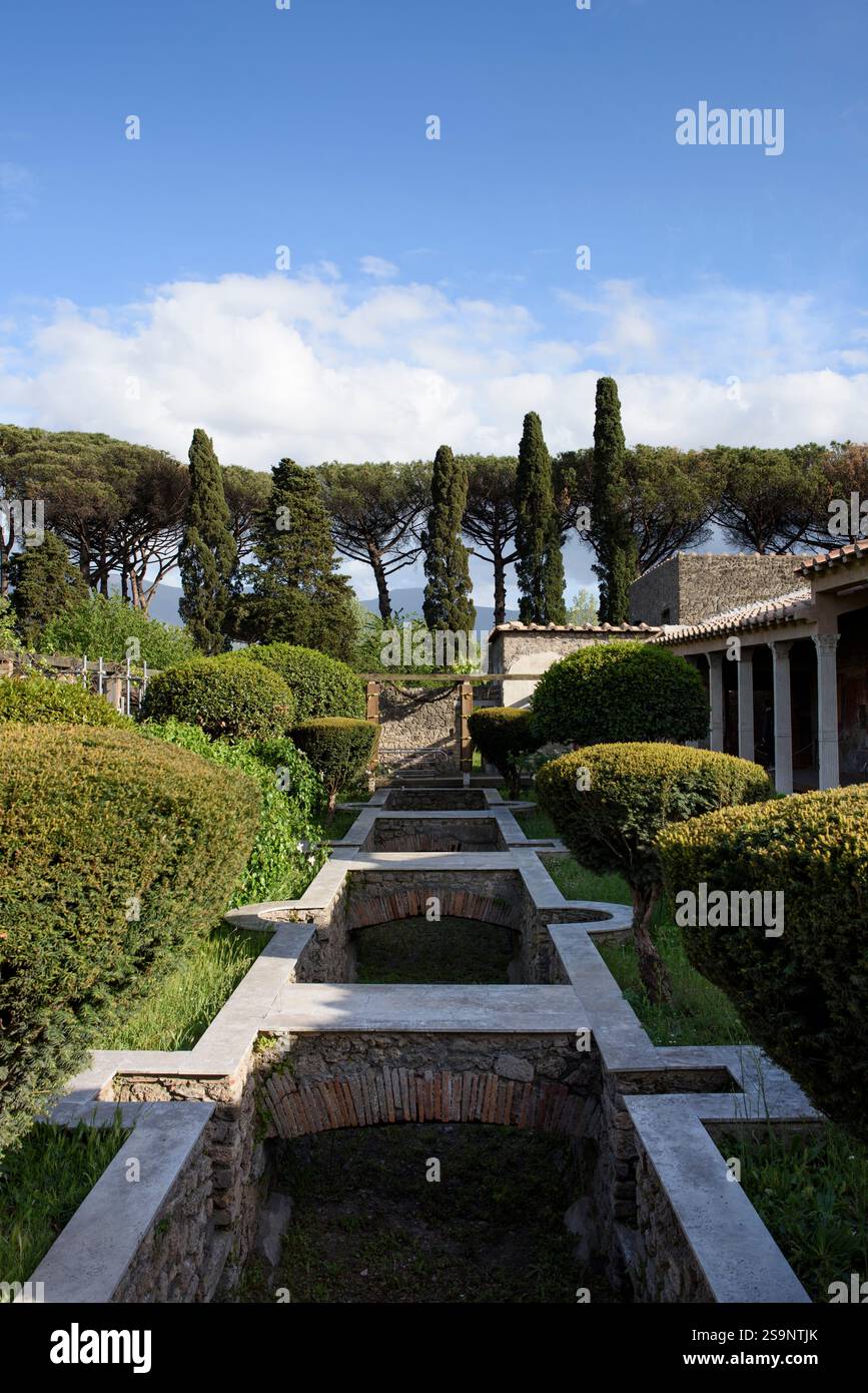 Pompei. Italy. Archaeological site of Pompeii. The House of Julia Felix ...