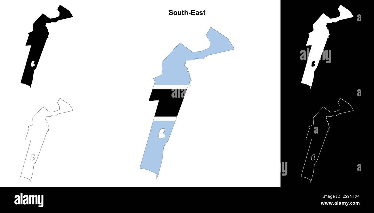 Botswana blank outline map hi-res stock photography and images - Alamy