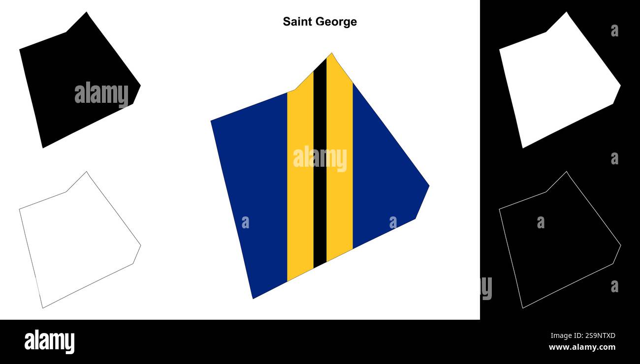 Saint George parish outline map set Stock Vector Image & Art - Alamy