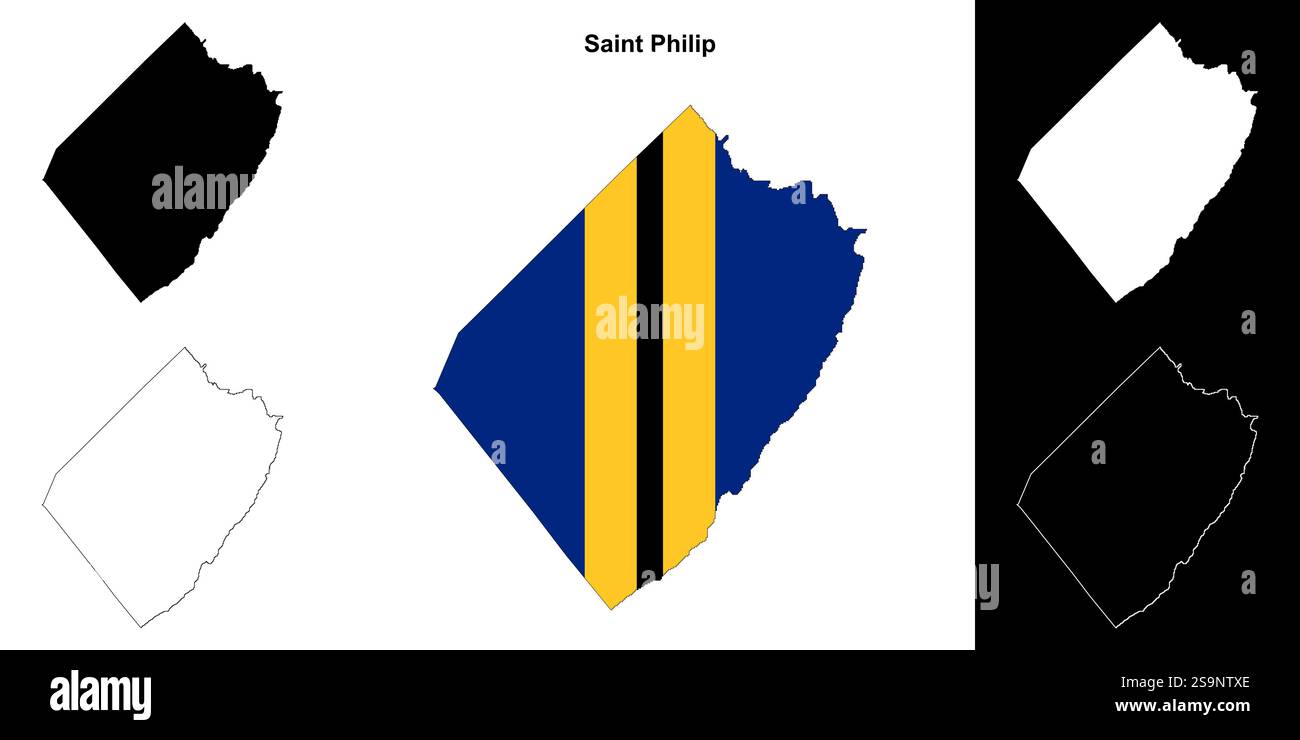 Saint philip vector map hi-res stock photography and images - Alamy