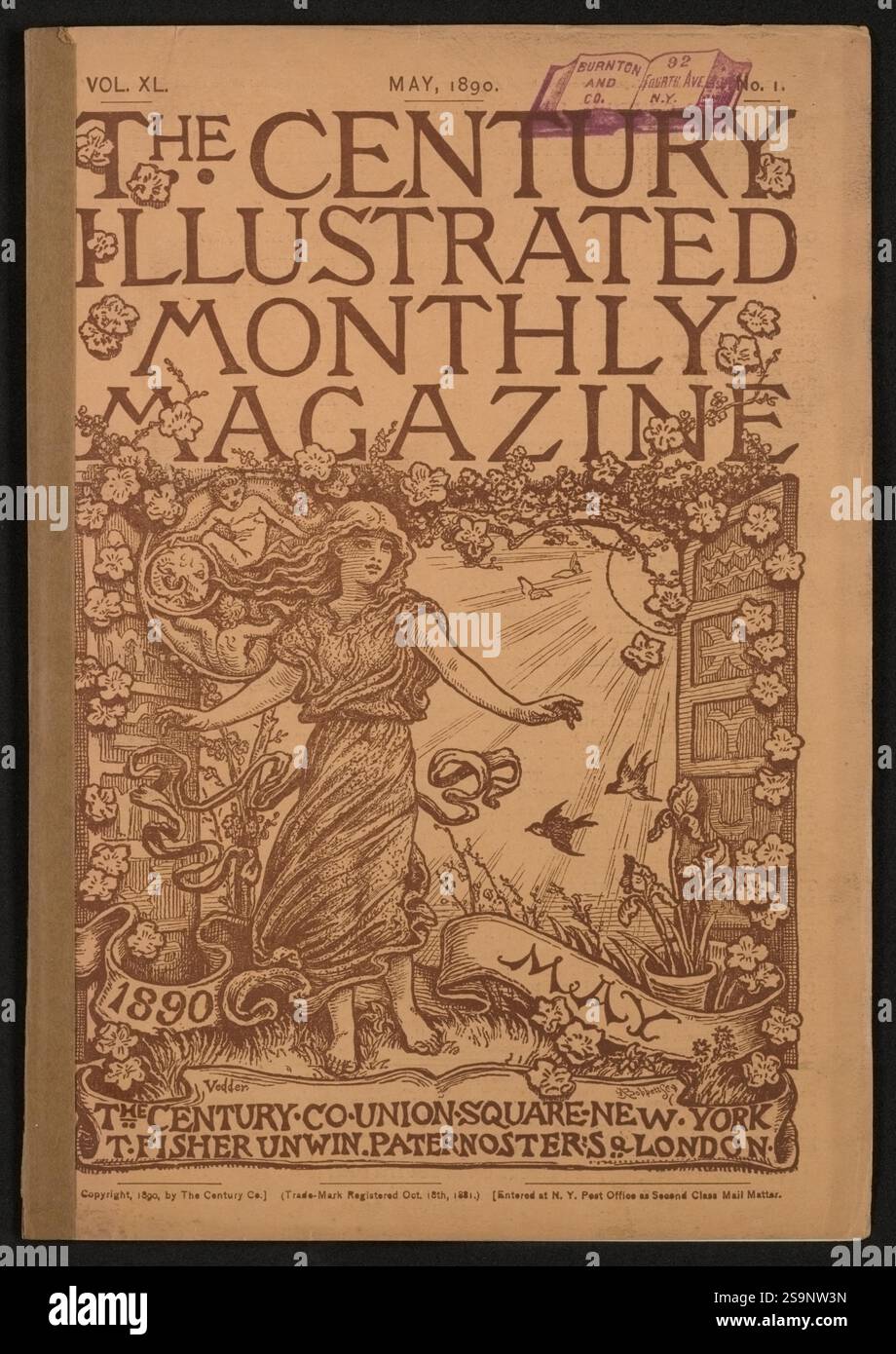 May 1890 The Century Illustrated monthly magazine cover Stock Photo - Alamy