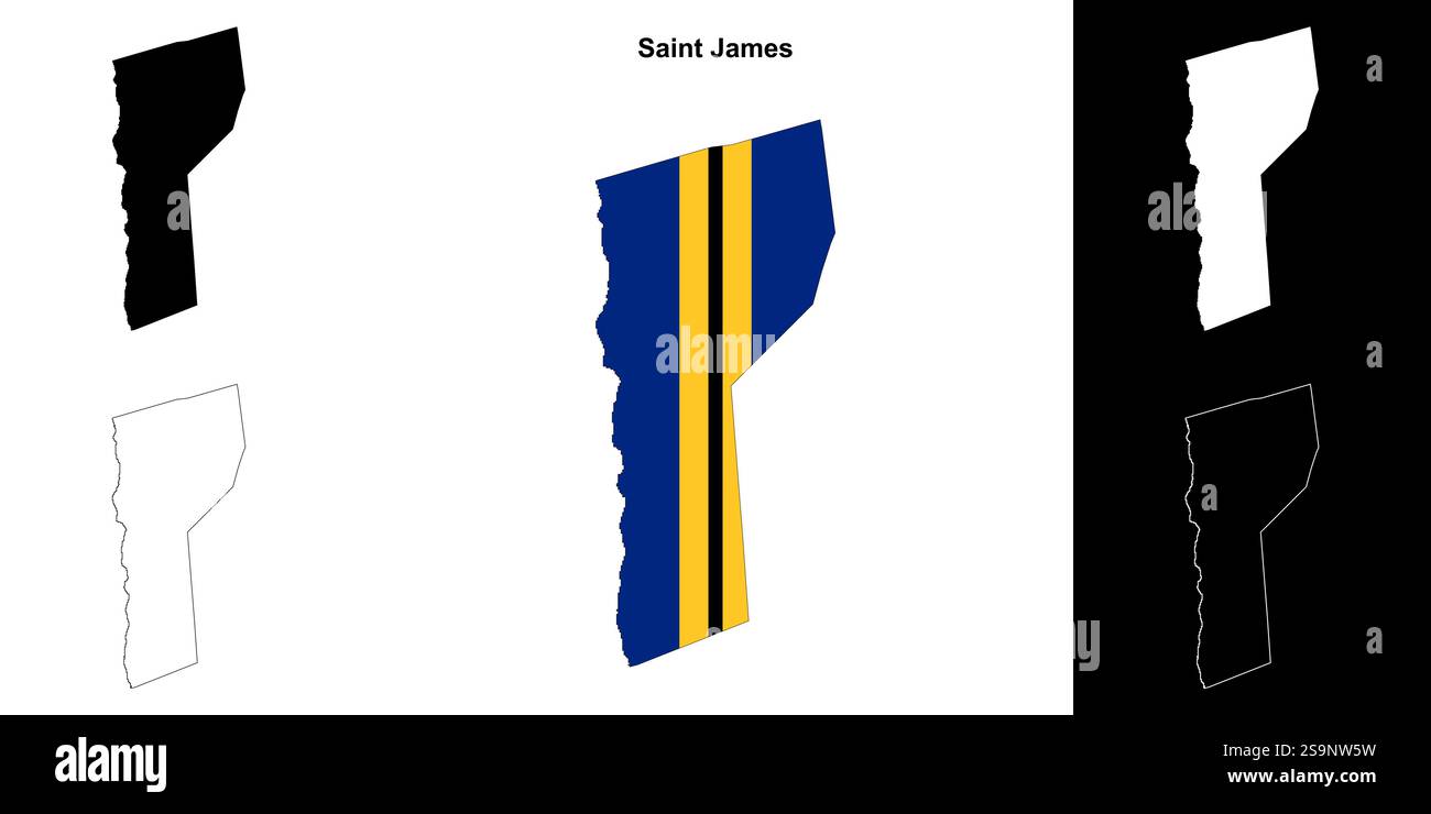 Map of saint james hi-res stock photography and images - Alamy