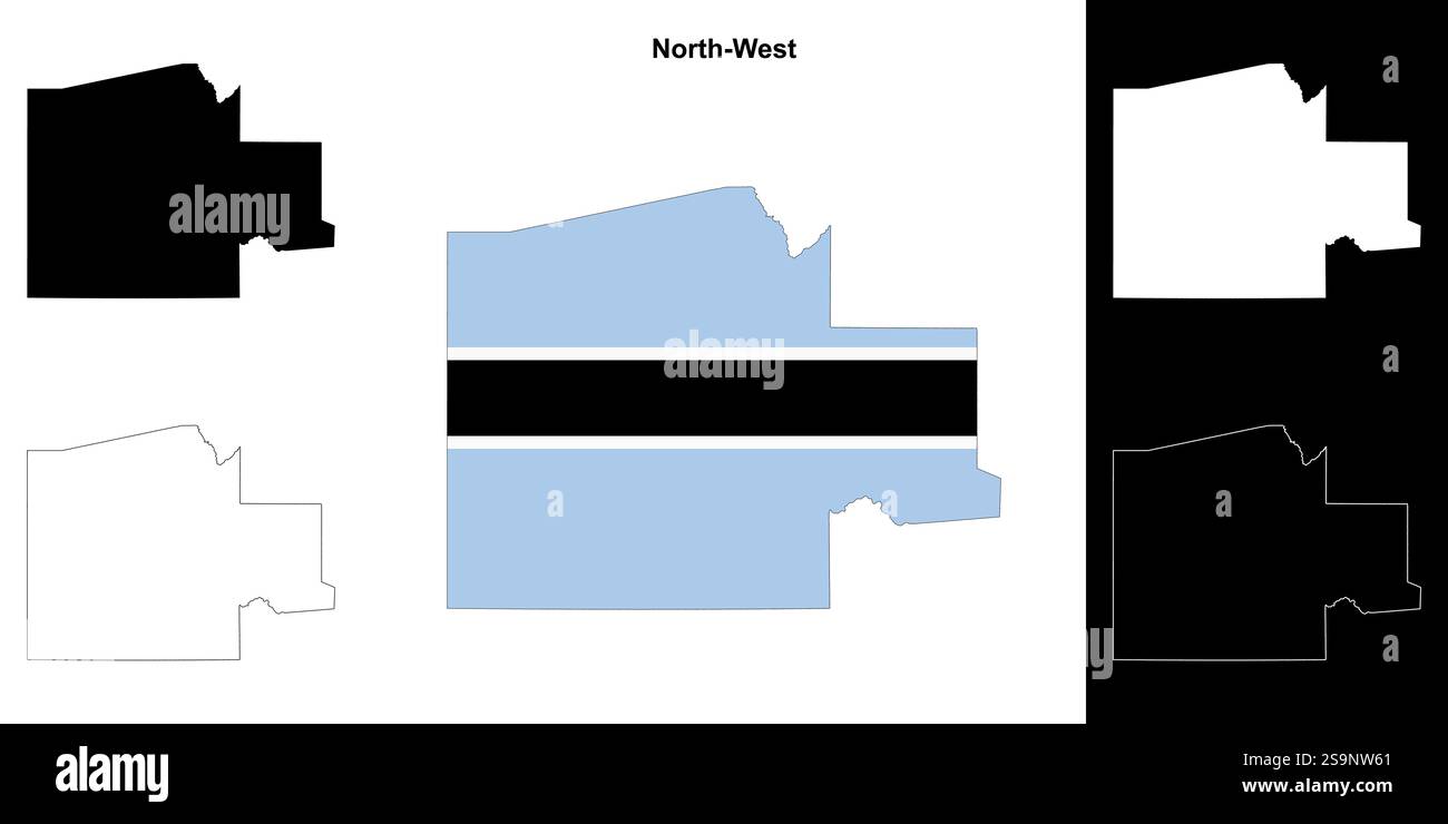North-West district outline map set Stock Vector Image & Art - Alamy