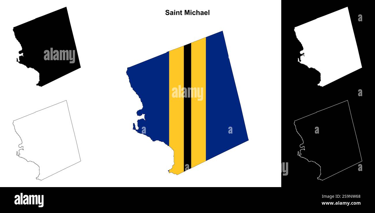 Saint Michael parish outline map set Stock Vector Image & Art - Alamy