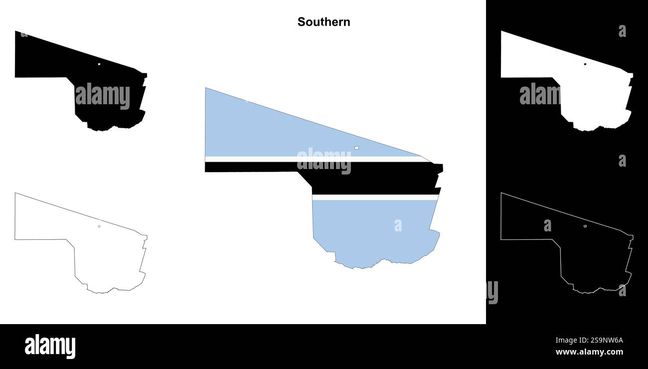 Blank southern map hi-res stock photography and images - Alamy