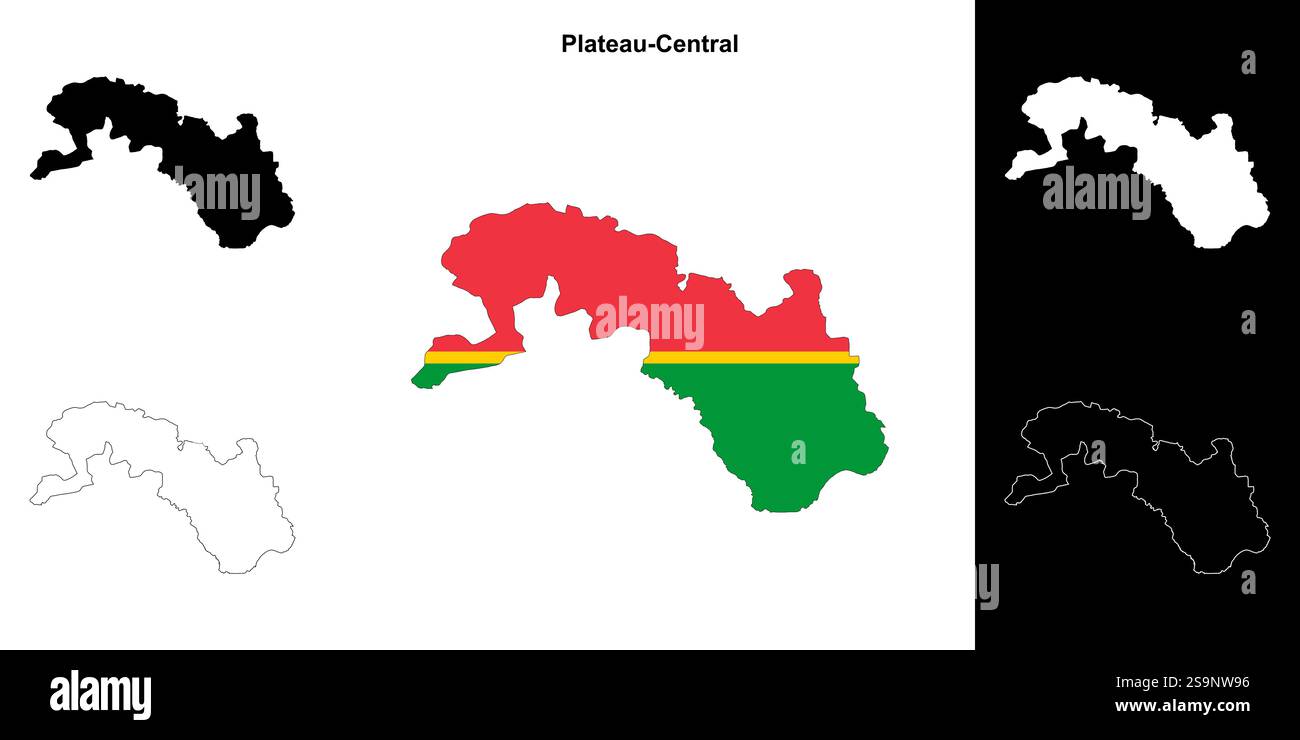 Plateau vector outline map hi-res stock photography and images - Alamy